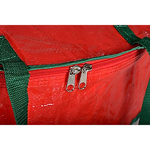 Handy Laundry Christmas Wreath Storage Bag, 30" X 7", Durable Tarp Material, Zippered, Reinforced Handle & Easy to Slip The Wreath in and Out, Protect Your Wreath from Dust, Insects, and Moisture