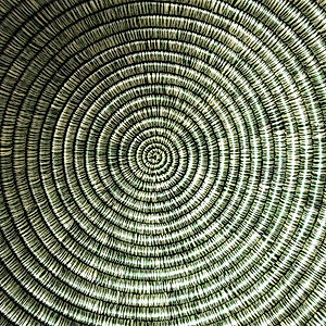 African Basket: Musebeya/Rwanda Basket/Woven Bowl/Sisal & Sweetgrass Basket/Green, Citron