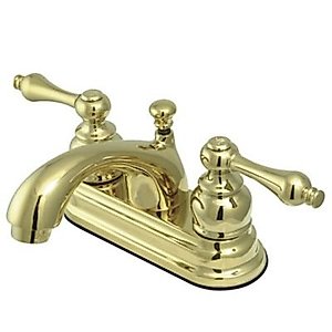 Two Handle 4 Centerset Lavatory Faucet with Retail Pop-up