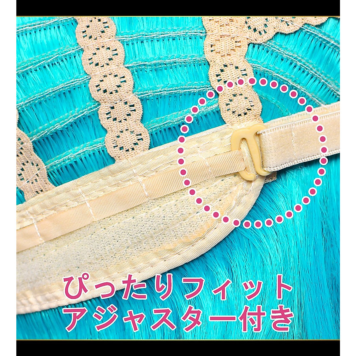 Purple dark purple CaseEden original 4-piece set (+ stand + wig hair net two) CaseEden depth [cosplay wig 100cm heat-resistant Genuine] super long straight (japan import)