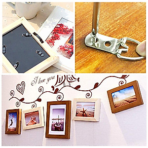 Swpeet 415Pcs Picture Hangers Kit with Screws, Heavy Duty Assorted Picture Hangers Assortment Kit for Picture Hanging Solutions with Transparent Box - 7 Models