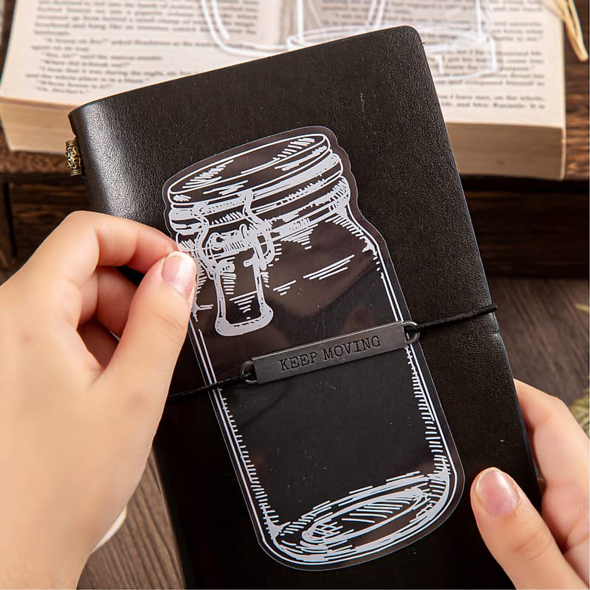 Handmade DIY Transparent Dried Flower Bookmarks, Dried Flower Bookmarks Craft, Flower Bookmark Maker, Glassware Stickers, Herbarium Bookmarks Transparent Floral Page, 20pcs