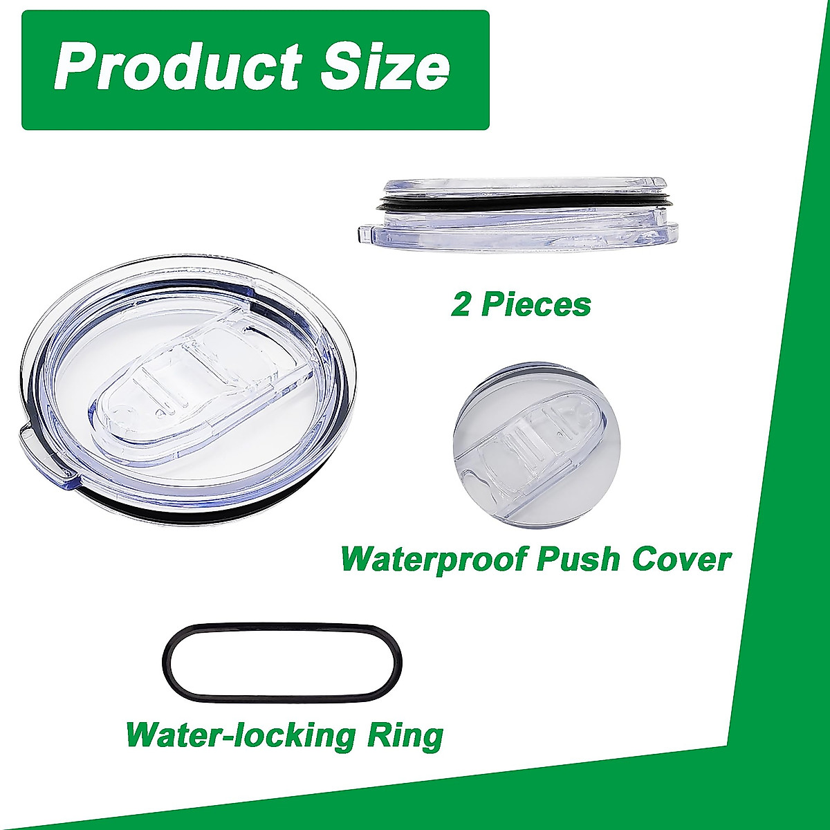 32 oz Tumbler Lid Compatible for YETI 32 oz Rambler Replacement Lid,Yeti 32 oz Lid 32 oz Rumbler lid Replacement Fit For YETI 2Pcs