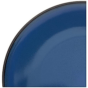 Gibson Soho Lounge Round Reactive Glaze Stoneware Dinnerware Set, Service for 4 (16pc), Blue, Soho Round.