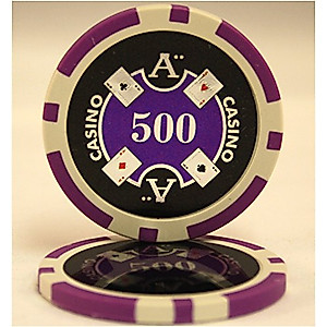 MRC Poker 1000pcs Ace Casino Laser Poker Chips Set with Acrylic Case Custom Build
