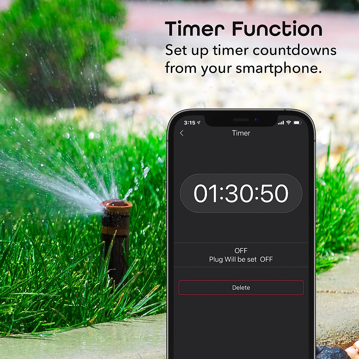 Geeni Indoor/Outdoor Smart Plug Weatherproof, 1 Socket –No Hub Wireless Remote Control and Timer –Works with Amazon Alexa, Google Assistant, Requires 2.4 GHz Wi-Fi, Black