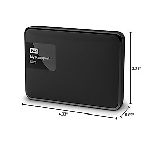 WD 1TB Black My Passport Ultra Portable External Hard Drive - USB 3.0 - WDBGPU0010BBK-NESN