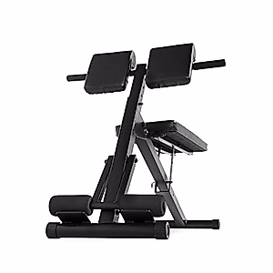 CAP Barbell Hyperextension/Ab Bench,Black