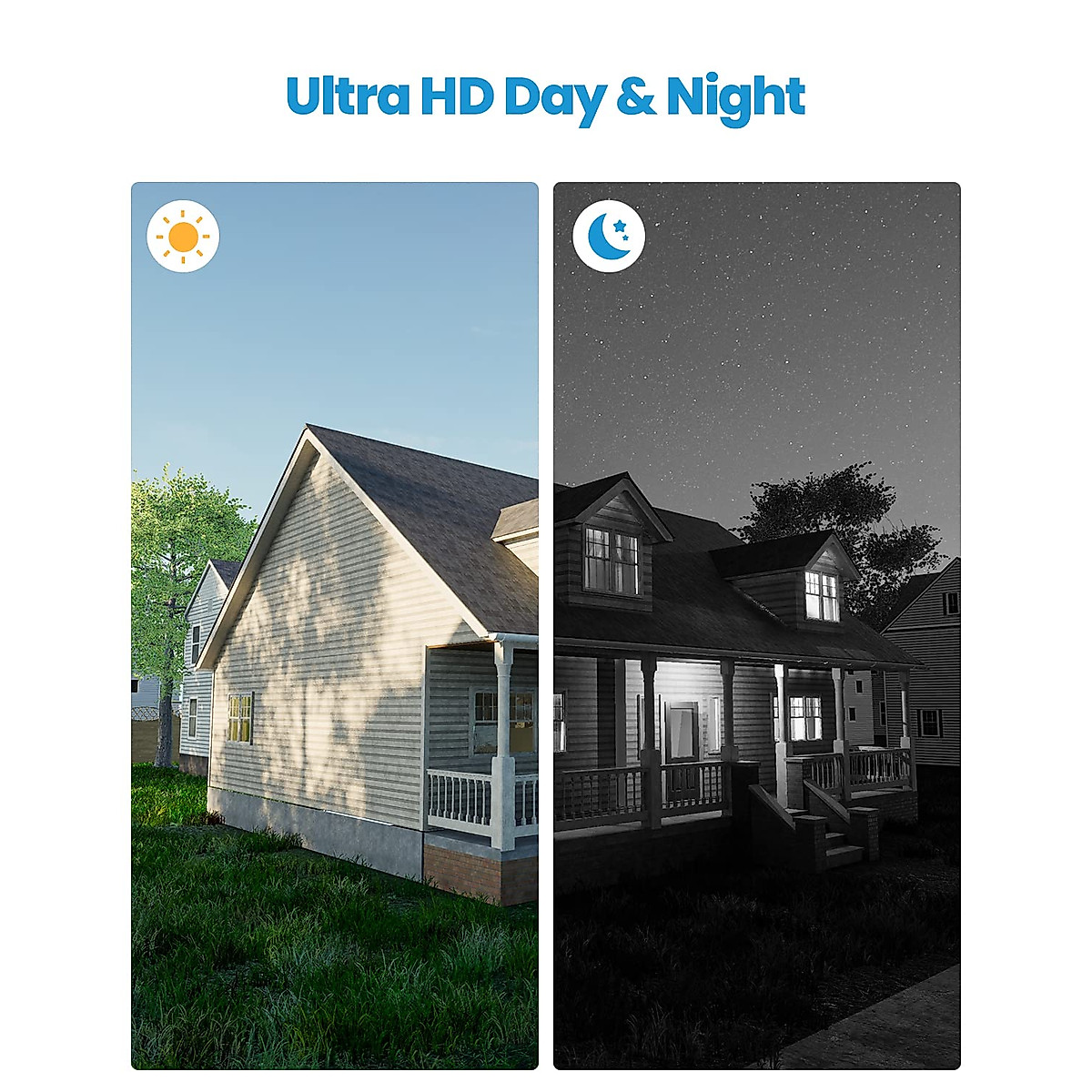 PoE 4K Security Camera System 8CH, VEEZOOM 4pcs 5MP Outdoor Security Cameras, AI Human/Motion Detection, 4K 8 Channel NVR with 2TB HDD, NVR Security Camera System for 24/7 Recording