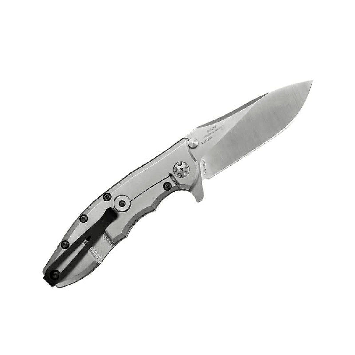 Zero Tolerance 0562CF Hinderer Slicer Folding Knife; 3.5” CPM-20CV Stonewashed and Satin Steel Blade, Carbon Fiber Front Handle, KVT Ball-Bearing Opening, Frame Lock and Reversible Pocketclip; 5.5 OZ, Black