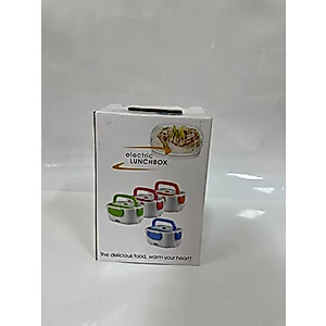 Nifogo Electric Lunch Box Portable 3 In 1 Food Warmer for Car Food Heater 12V 24V 110V 3 in1 Portable Microwave for Car and Home with Detachable 304 Stainless Steel Container and Spoon