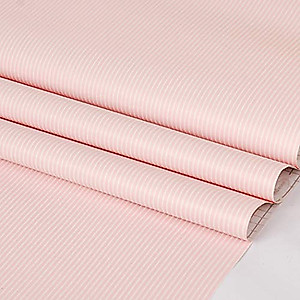 Pink Stripe Contact Paper Self Adhesive Shelf Drawer Liner Peel and Stick Wallpaper for Kitchen Countertops Living Room Bedroom 17.7" x 78.7"