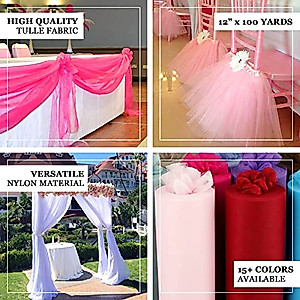 Efavormart 6" x 300 feet Wedding Tulle Roll for Party Decorations Banquet Event Sewing DIY Crafts Fabrics Sewing - Dusty Blue