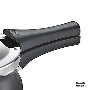 Prestige Deluxe Duo Plus Hard Anodised Handi Pressure Cooker With Stainless Steel Lid 3.0 Liters and Glass lid, medium (20144)