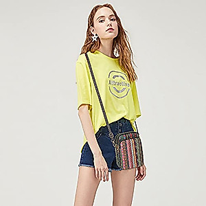 MINICAT Small Crossbody Bags RFID Blocking Card Slots Cell Phone Purse Wallet for Women (National)