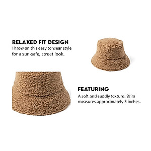 Lack of Color Women's Teddy Bucket Hat (Camel, Small/Medium)