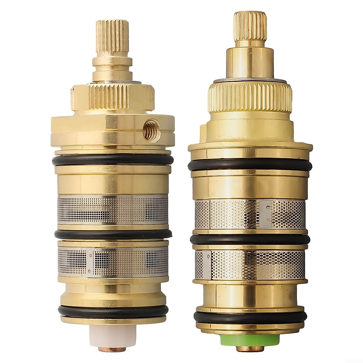 Cartridge for Thermostatic Valve, Brass Replacement Thermostat Cartridge Bath Mixer Faucet Shower Valve Repair Kit, Shower Valve Cartridge Assembly(F)