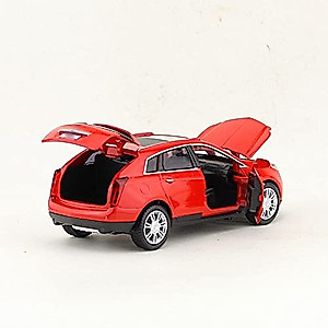KHBSM Alloy Car Toy 1:32 for C-adillac for SRX SUV Alloy Car Model Metal Diecast Sound and Light Pull Back Toy Vehicle Kids Gift (Color : Red)