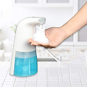 FKJLUN Soap Dispenser Pump Soap Dispenser Smart Sensor Soap Foam Wall Mounted Touchless Infrared Automatic Soap Liquid Dispenser Pump for Kitchen Bathroom Hand Lotion Bottle (Color : Blue 450ML)