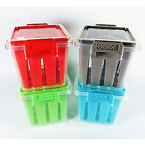 Fruit and Veggie Vegetable Basket Food Storage Container BPA Free 2 Pack TEAL/LIGHT BLUE