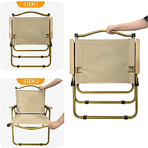 Mrzneaoch Small Folding Chair, Camping Chairs Folding Chair Camping Outdoor Foldable Chair Lightweight Camp Chair Outdoor Lawn Chair - Steel Frame Support 550 Lbs