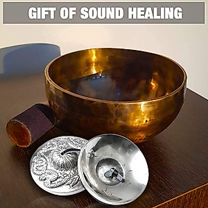 Large Tibetan Singing Bowl and Tingsha Bell Combo