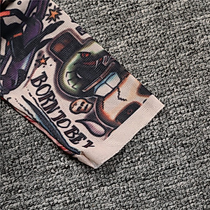 PAUBOLI Fake Tattoo Sleeve Shirt Bodysuit for Baby boy 3-24 Months Gray Black (6-12 Month, Gray)