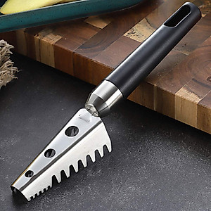 DOITOOL Fish Scaler Brush Oyster Shucker Set Oyster Shucking Seafood Skin Cleaning Brush Scraper Kitchen Shucking Tools