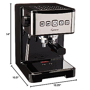 Capresso 124.01 Ultima Pro Programmable Pump Espresso Machine, Black/Stainless Steel