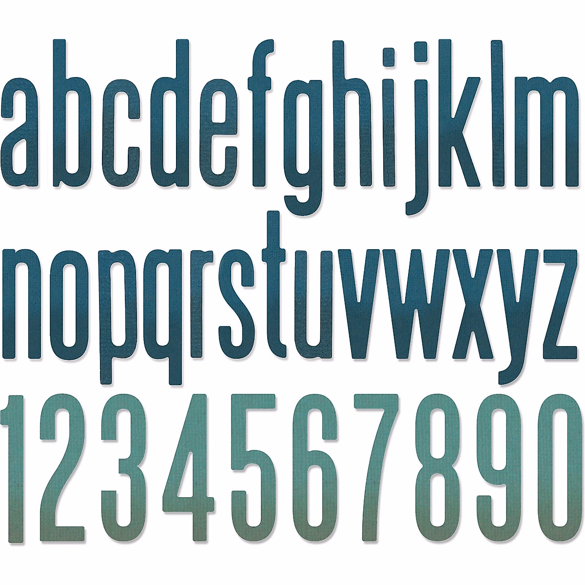 Sizzix Thinlits Die Set 96 Pack Alphanumeric Classic Lower Case by Tim Holtz, Multicolor