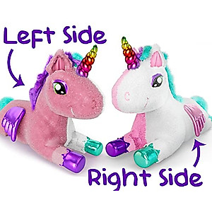 MindSprout Unicorn Mommy Stuffed with 4 Babies Inside her Tummy, for Girls 3 4 5 6 7 8 Years Old, Best Birthday Gifts, Animals Toy