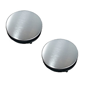 2 Pcs Sink Tap Faucet Hole Cover Kitchen Sink Plug Brushed Stainless Steel Hole Cover for Dia 1.22 to 1.57 Inch (Short)