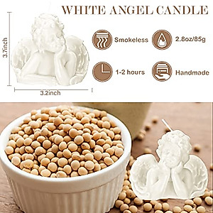 3 Pcs 3 Styles Angel Candle Shaped Candle Soy Wax Scented Candle Cute Decorative Candles Handmade Aesthetic Candle for Bedroom Bathroom Wedding Home Decor