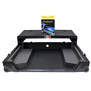 ProX Live Performance Gear XS-DDJSR2LTBL LED ATA Flight Case For Pioneer DDJ-SR2 DJ Controller with Laptop Shelf and LED - Black