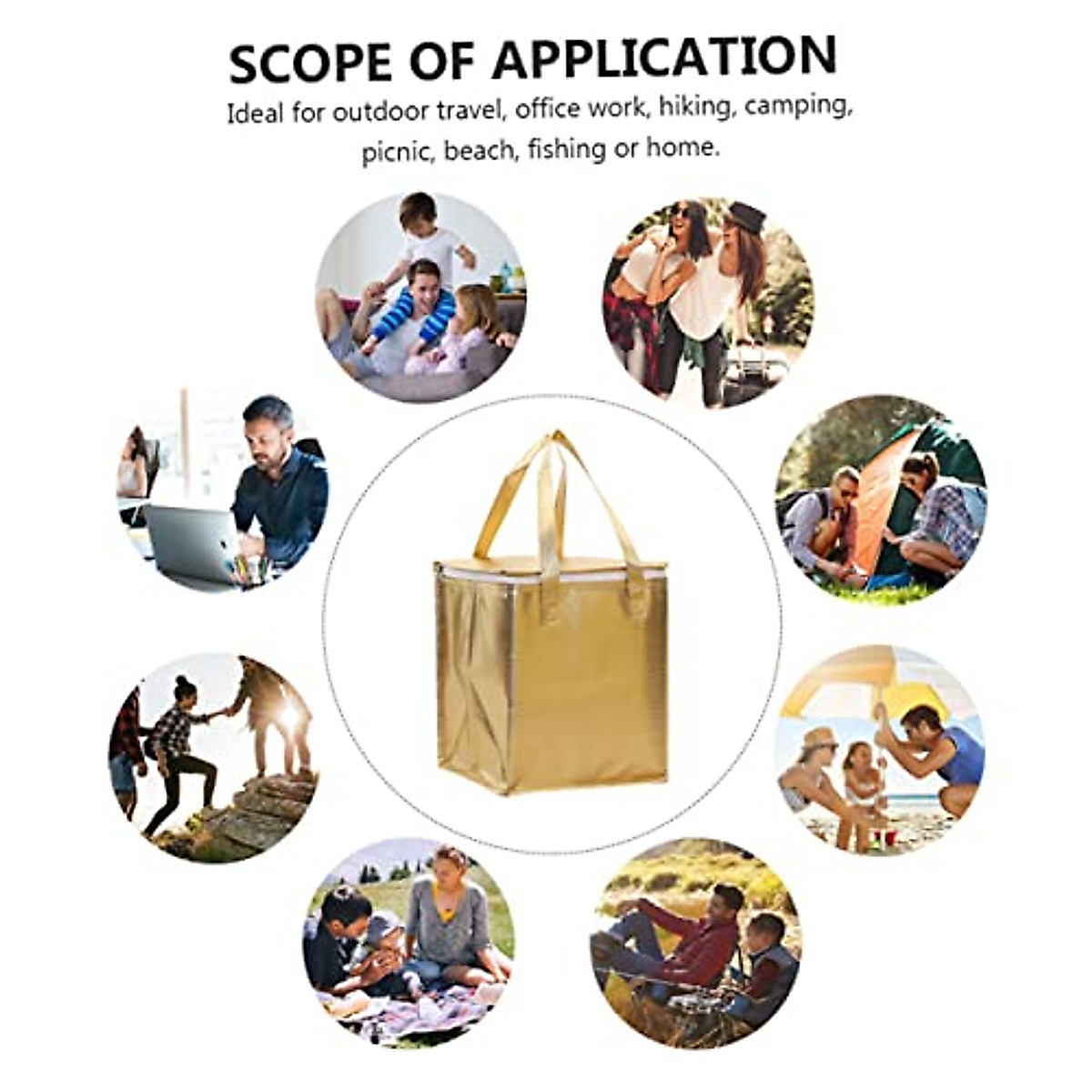 ULTECHNOVO Baking Tote Organizer Tote Bag Car Tote Cooler Ice Packs Insulated Lunch Bags Catering Bag Thermal Bag for Food Delivery Convenient Cake Bag Lunch Storage Pouch Cake Carrying Bag