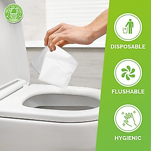 YGDZ Toilet Seat Covers Disposable, 110pcs Flushable Travel Disposable Toilet Seat Covers for Adults Kids Potty Training, Travel Essential Accessories for Airplane, Road Trips, Camping