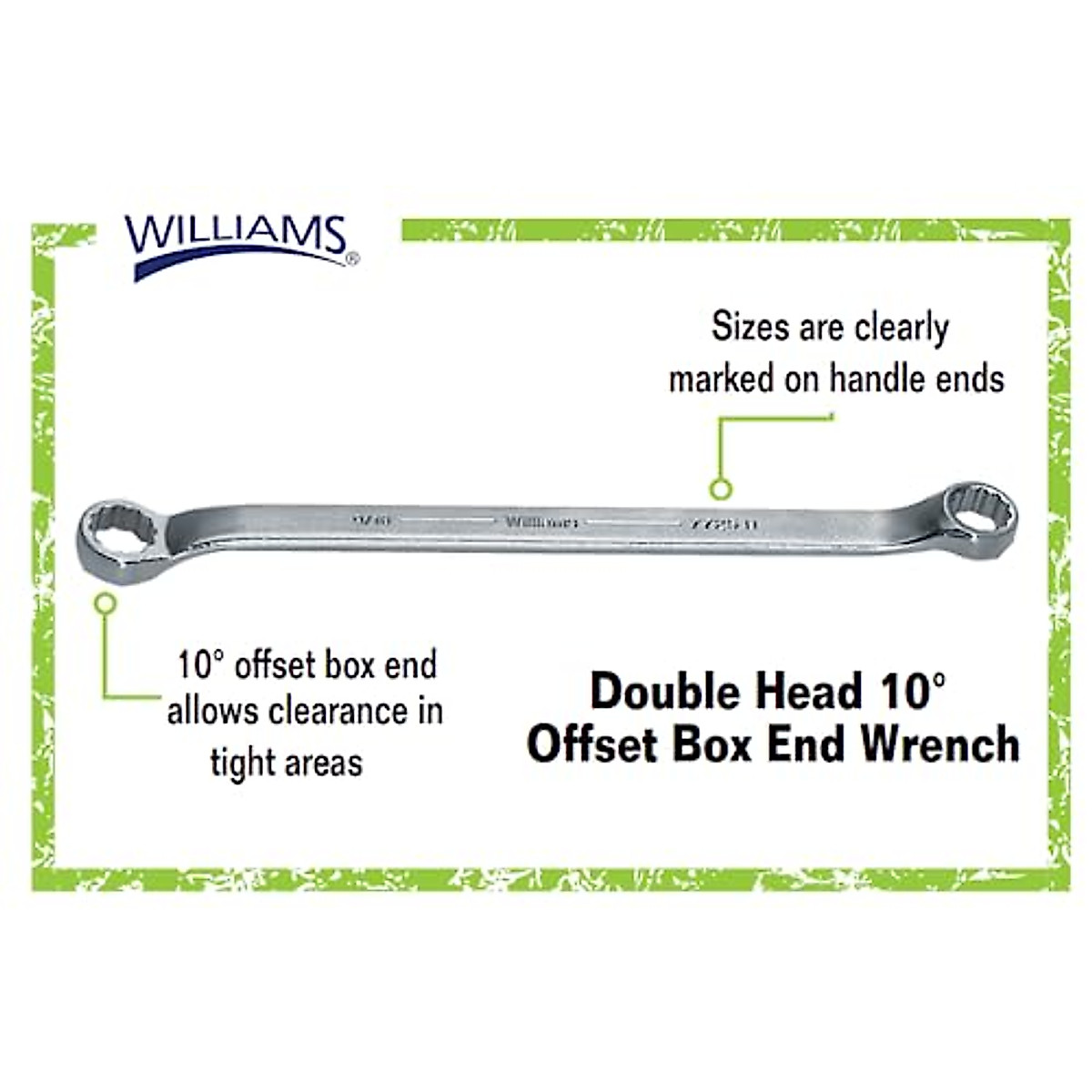 Williams 7725B Box Wrench 12 Point, 1/2 X 9/16-Inch