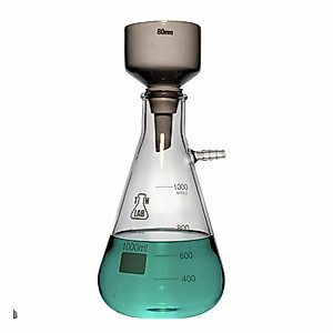 Buchner Funnel Kit Filter Flask Set 80mm Funnel and a 1000ml 1L Vacuum Flask TN LAB