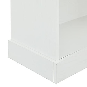 UpperHse Living W52 × H48 Barrister Lane Bookcase with 10 Storage Cubbies, Free Standing Bookshelf Library Standard Bookcase for Home Office Living Room Bedroom, Solid White