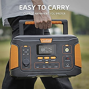 GOFORT 1000W Portable Power Station, 932Wh Solar Generator Power Supply Lithium Battery Pack with Wireless Charger, AC Outlets PD 60W Fast Charging USB QC3.0 Backup Battery for Outdoor Camping Home