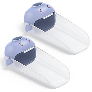 Maliton Faucet Extender for Toddlers, Sink Extender for Kids Hand Washing, Suitable for Bathroom, Kitchen, Bathtub Sink, Fits Most Faucets (2 Pack, Blue)