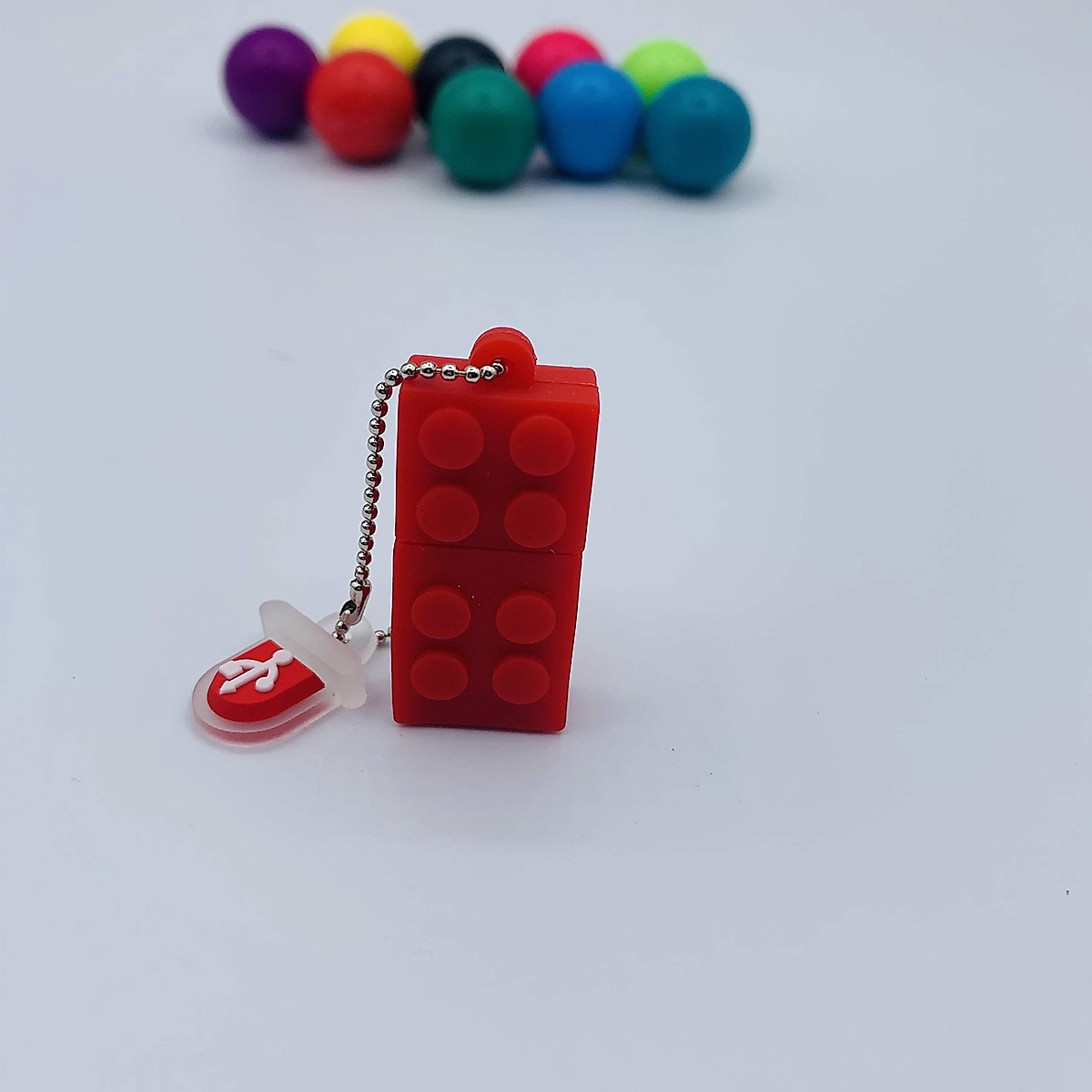 16GB USB Flash Drive - Red Pen Drive - Building Blocks USB Drive - Thumb Drive 16GB (Red)