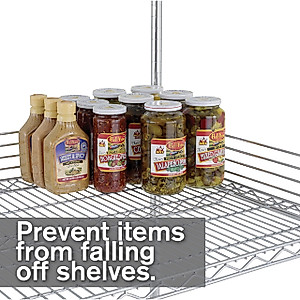Metro L24N-4C Super Erecta 4" High Stackable Ledge for Wire Shelving, Chrome, 24"