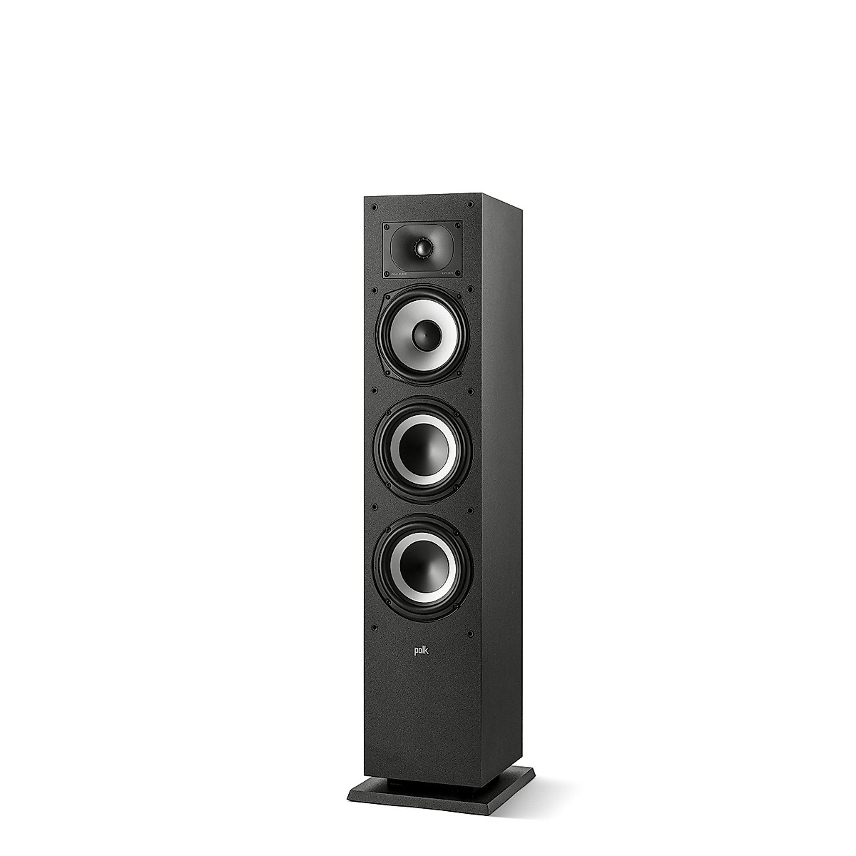Polk Monitor XT60 Tower Speaker - Hi-Res Audio Certified, Dolby Atmos, DTS:X & Auro 3D Compatible, 1" Tweeter, 6.5" Dynamically Balanced Woofer, (2) 6.5" Passive Radiators (Single, Midnight Black)