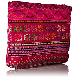 ‘ale by alessandra Women's Peach of Cake Hand Embroidered Beaded Clutch, Pink, One Size