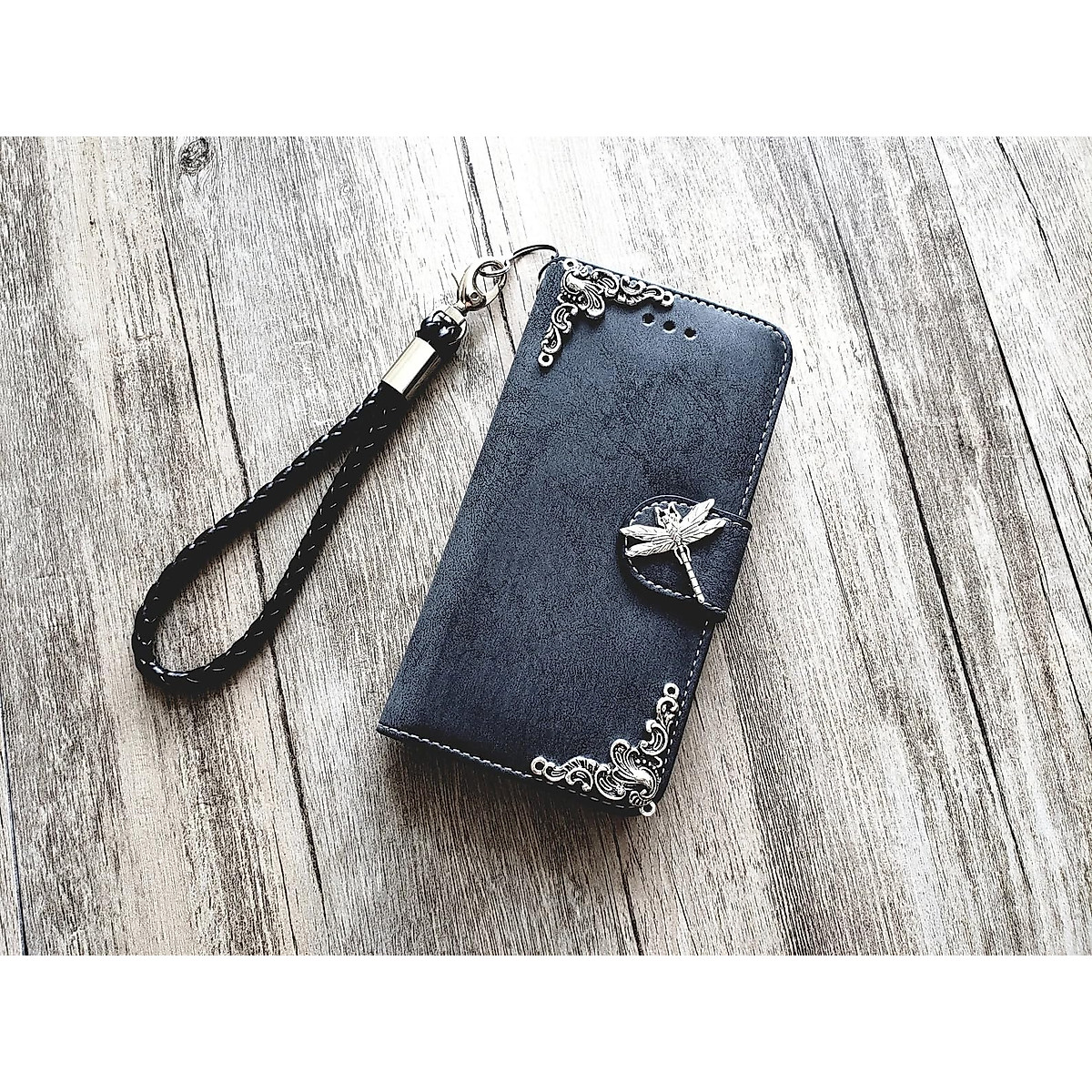 Dragonfly phone leather wallet removable case for iPhone X XS XR 11 12 13 14 Pro Max Galaxy S23 S22 S21 S20 Ultra Note 20 10 Plus Mn1301