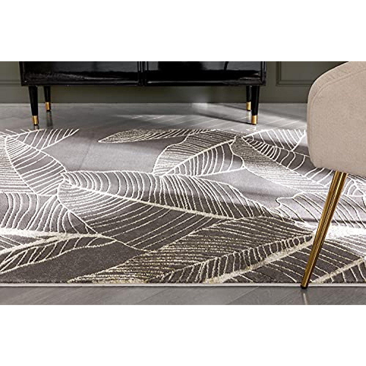 Well Woven Fairmont Madeline 7'10" X 9'10" Grey Retro Marble Pattern Glam Area Rug