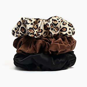 Michooyel 3Pack Silk Scrunchies For Hair Mulberry Silk 16 Momme Scrunchies With Elastic Band Silk Hair Scrunchies Hair Ties For Women Girls