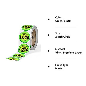 150 Build Your Own Stickers/Labels - Any Design + Logo - Personalize Your own Business Stickers - Multi Shapes, Sizes, Backgrounds, Text Stickers - Gloss/Matte Labels (2 inch Circle)