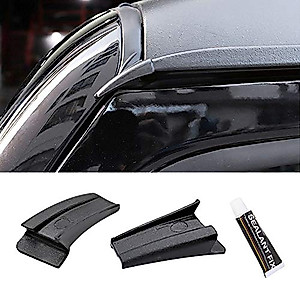 N-B Roof Rainwater Shield Diversion Channel Slot Gutter Extension for 2018-2020 Jeep Wrangler JL JLU Gladiator JT (Included Glue)